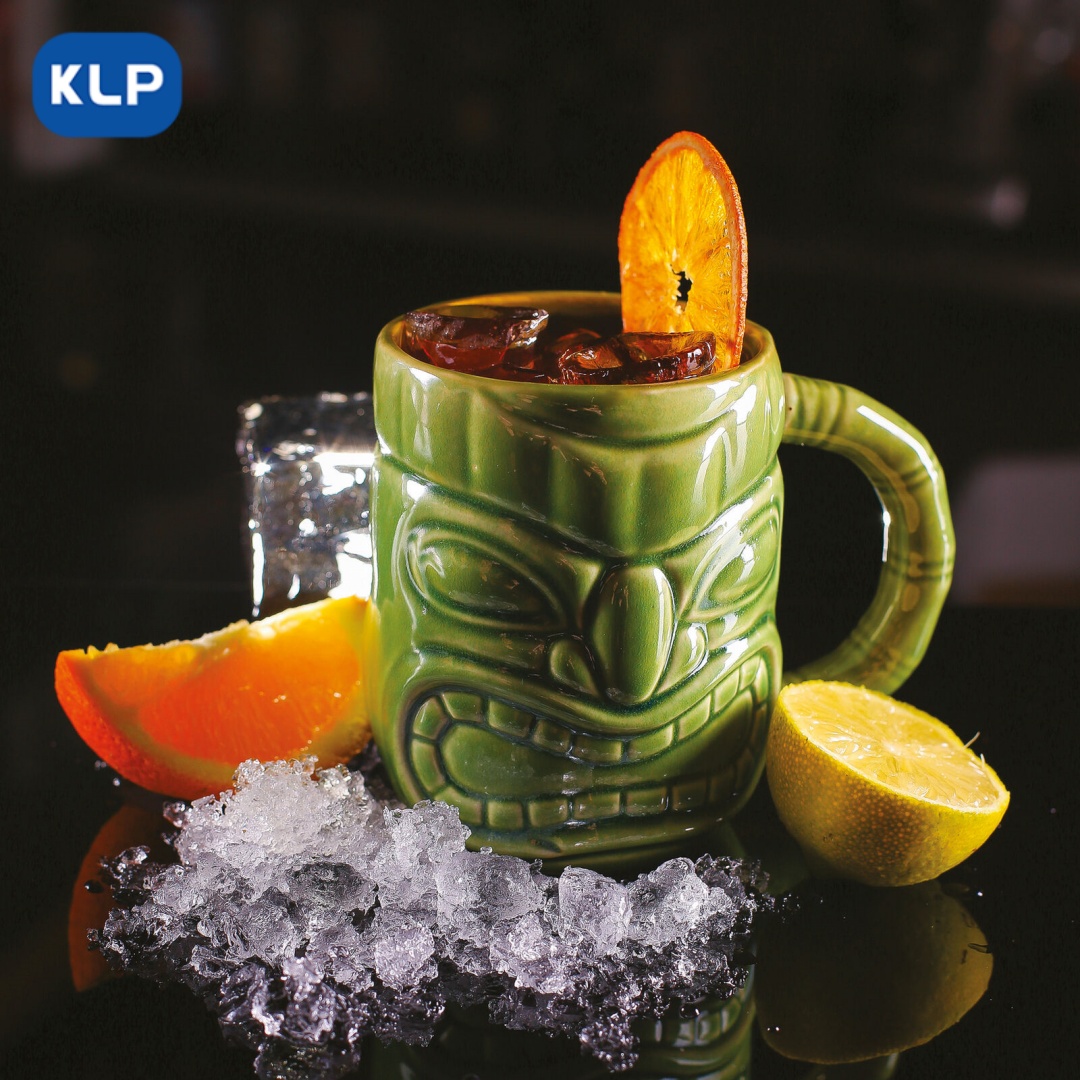 Green Ceramic Tiki Mug with handle-15OZ - KLP
